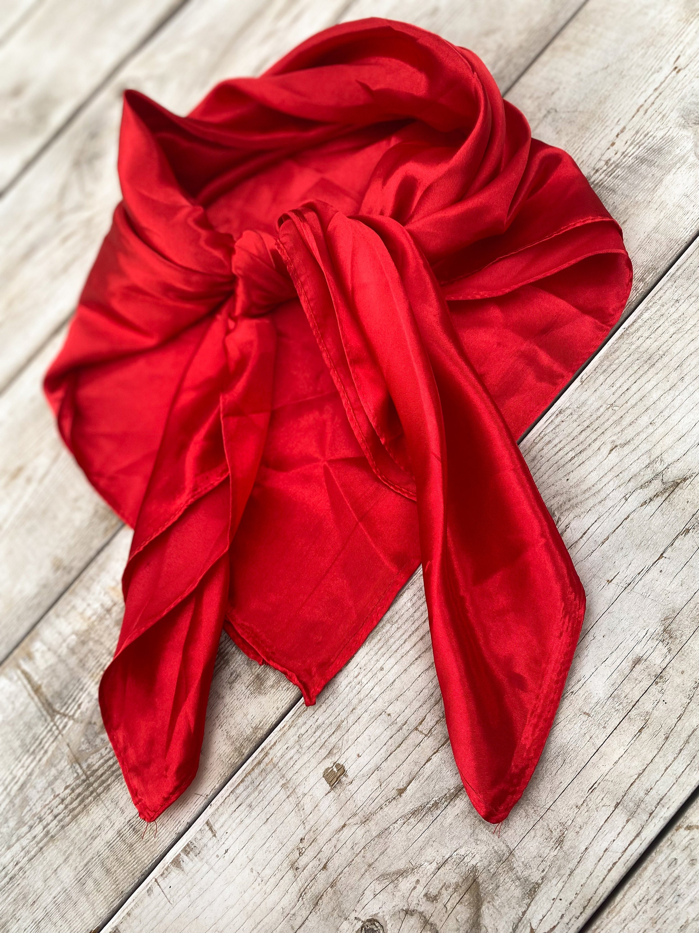 Wild Rag Red, 35"x35", Western Scarf, Wild Rag, Western Wear, Cowboy ...