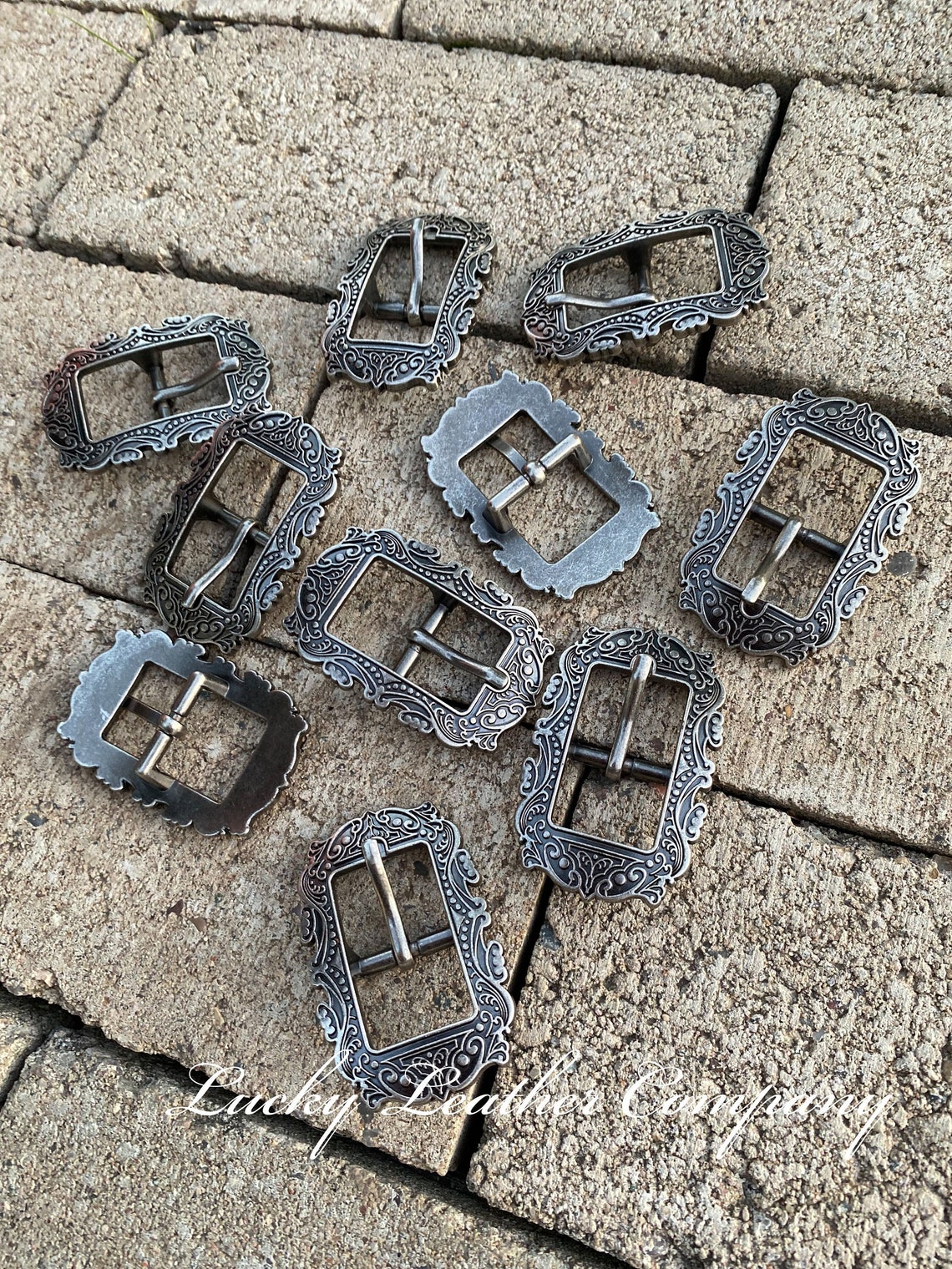 Antique Silver Buckle 3/4 Western Cart Buckle Tack - Etsy