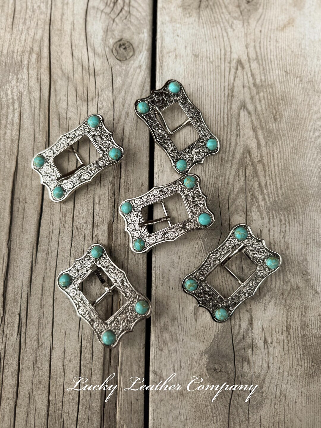Silver & Turquoise Buckle, Western Buckle, 3/4" Buckle, Tack Making ...