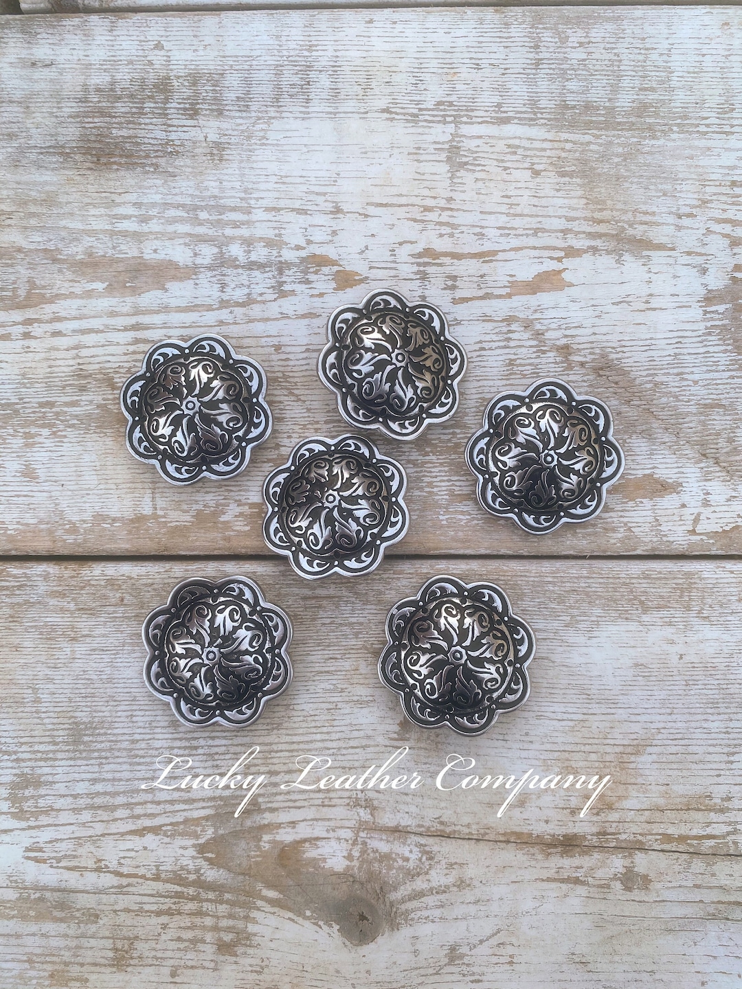 Black Horse Brand Concho, Tack Making Hardware, Leather Crafting Concho ...