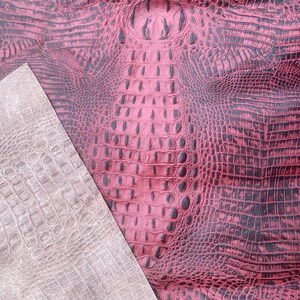 Red Wine Embossed Gator, Leather Sheets, Genuine Embossed Leather, Tack ...