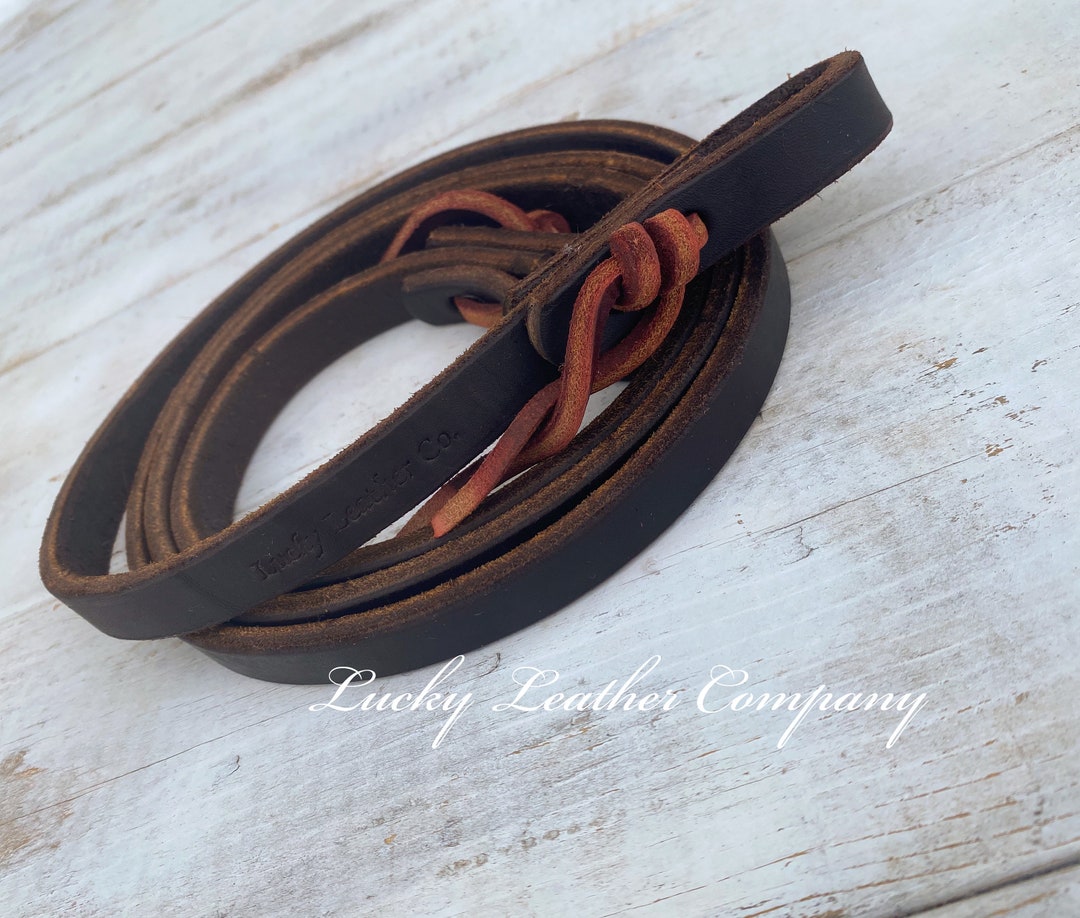 Butter Soft Chocolate Leather Loop Reins, Barrel Racing, Roping Reins ...