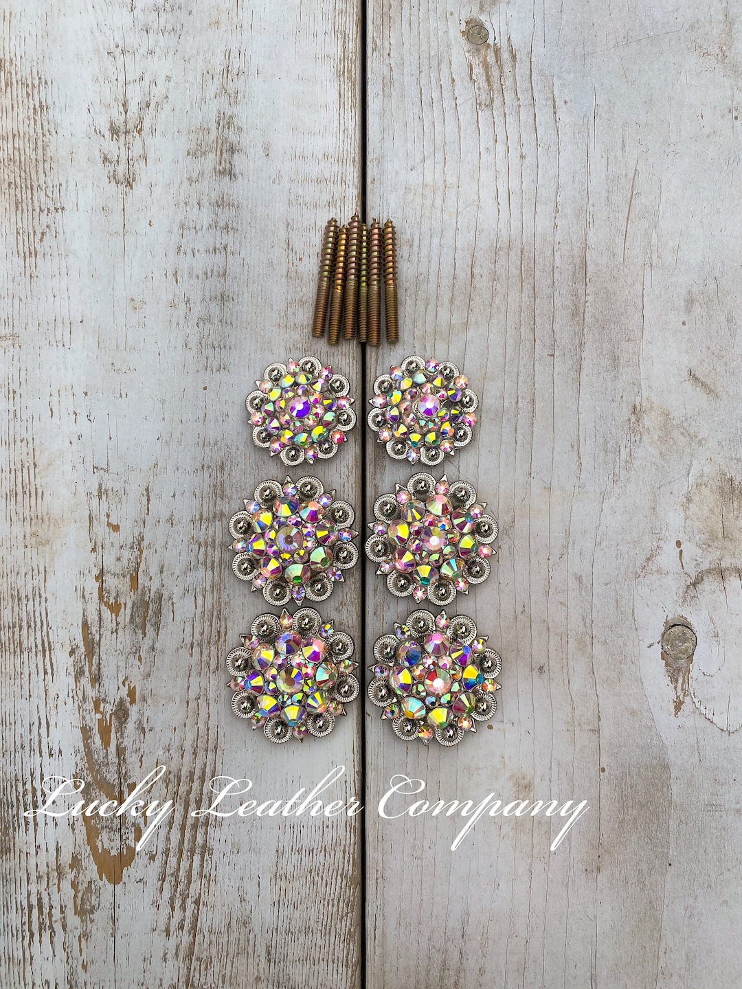 AB Crystal Bling Saddle Set, Bling Conchos, Western Berry Concho ...