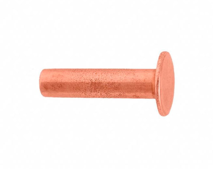 Copper Rivets Forced Rivet Raw Copper Solid Flat Round Head Rivet ...