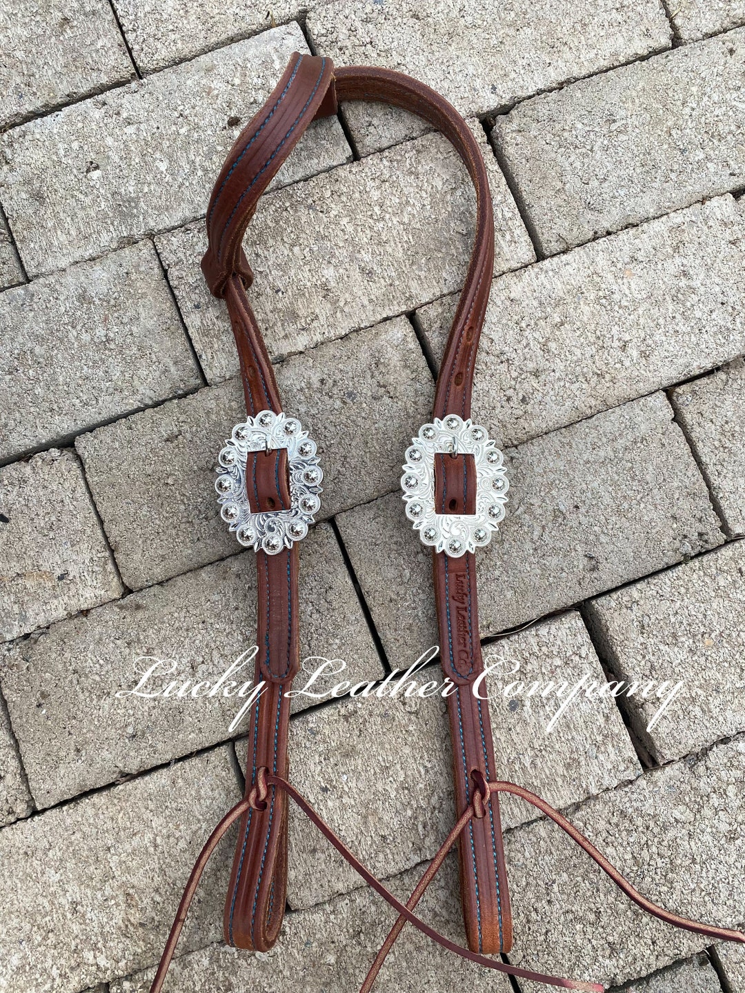 Butter Soft Headstall W Silver Buckles, USA Made, Herman Oak Leather ...