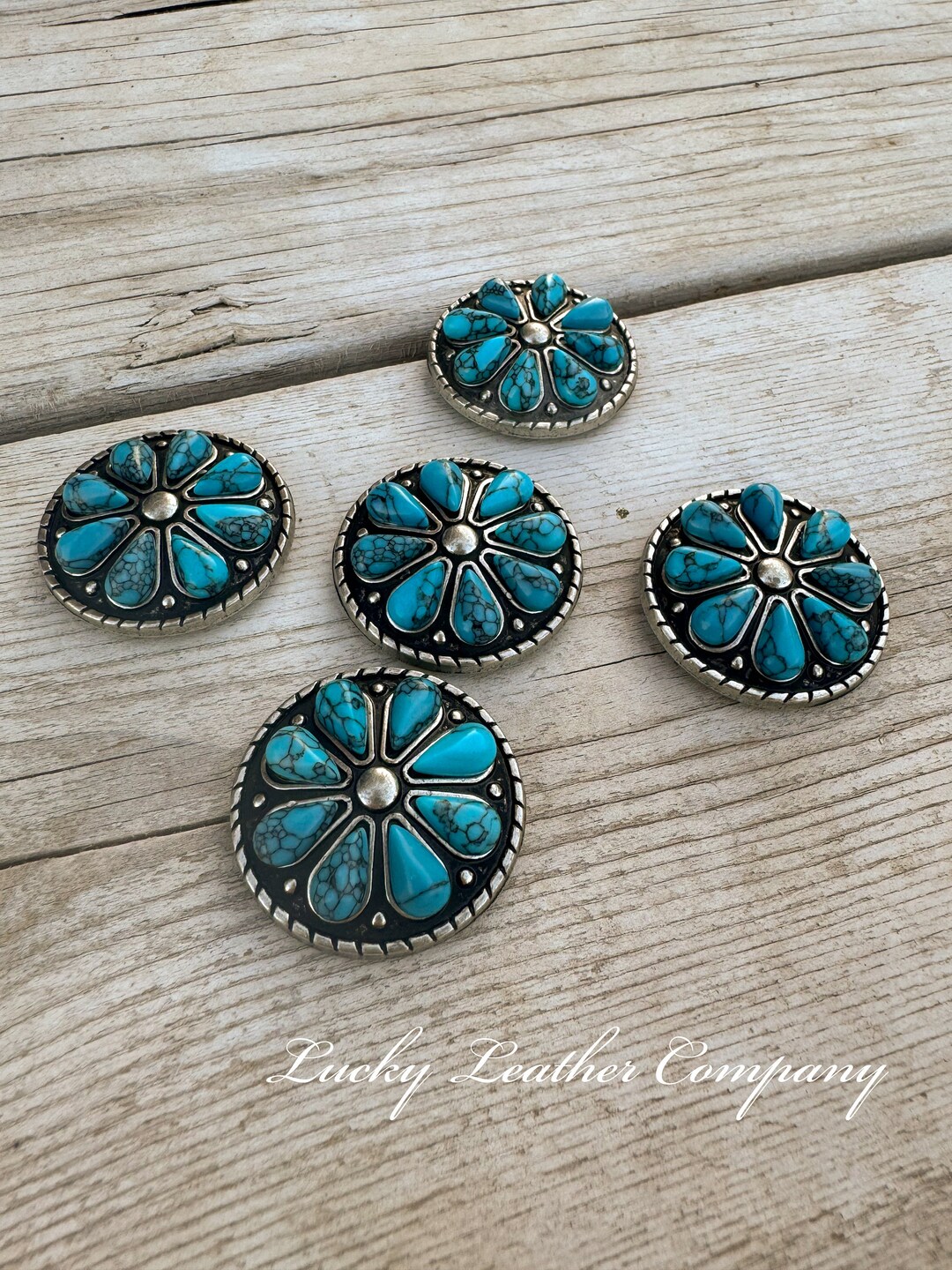 Turquoise Stone Concho, Tack Making, Hardware, Leather Crafting ...