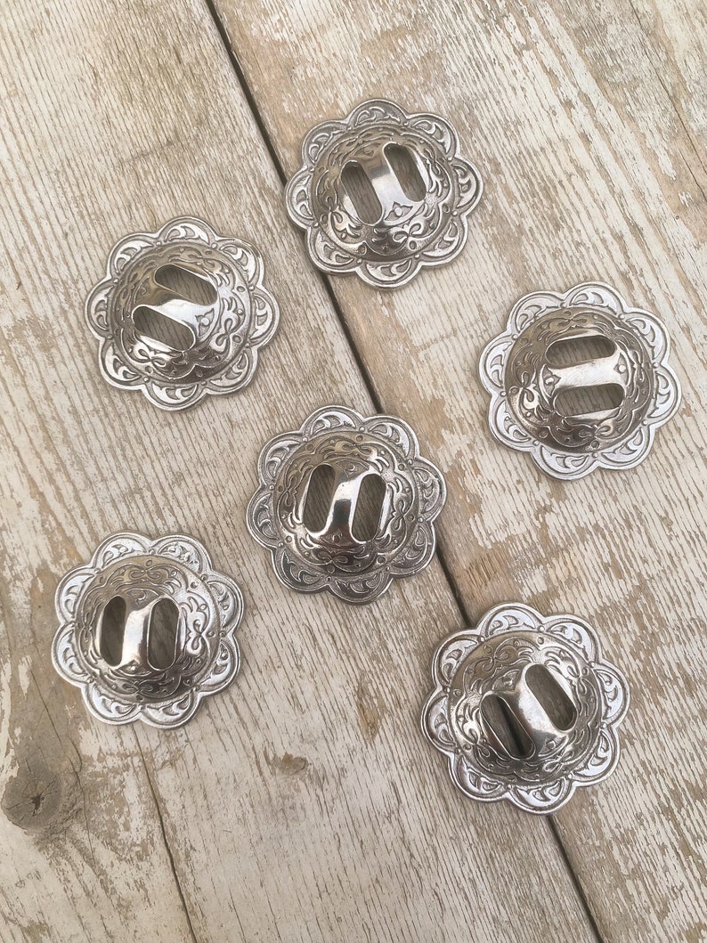 Silver Horseshoe Brand Slotted Concho, Stainless Steel Concho, Slotted ...