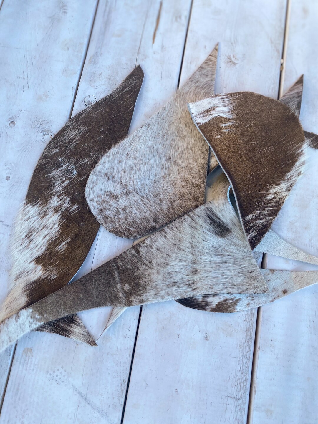 Hair on Hide Scraps Cowhide Real Leather Scraps Earring - Etsy