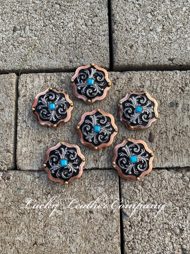 Antique Copper Conchos, Western Concho, Replacement Concho, Tack Making ...