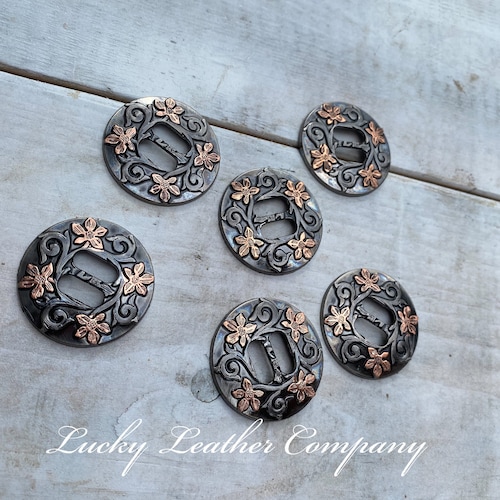 1.5 Slotted Floral Concho Western Concho Rose Gold - Etsy