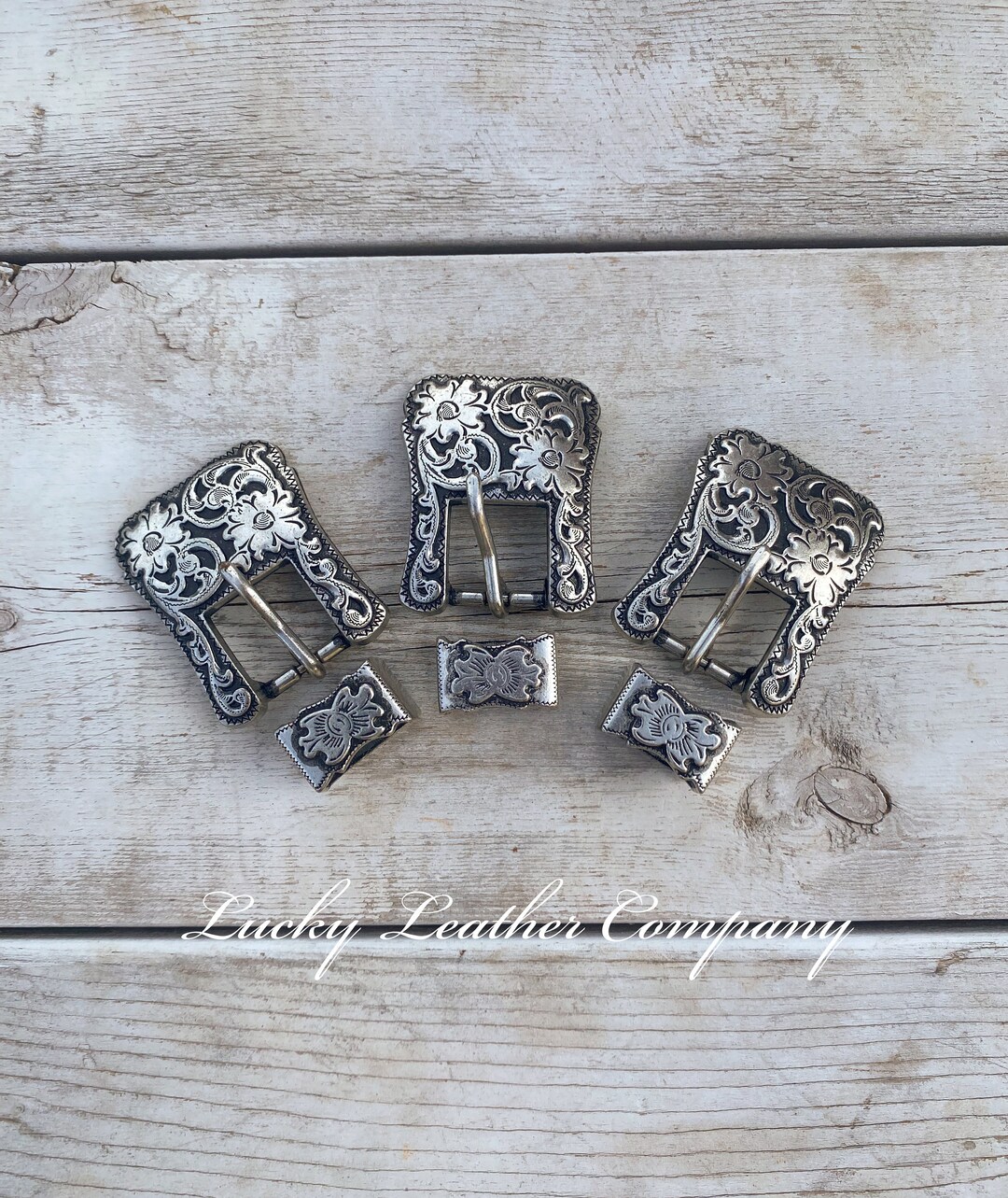 3/4" Antique Silver Buckle W Keeper, Tack Making Hardware, Headstall ...