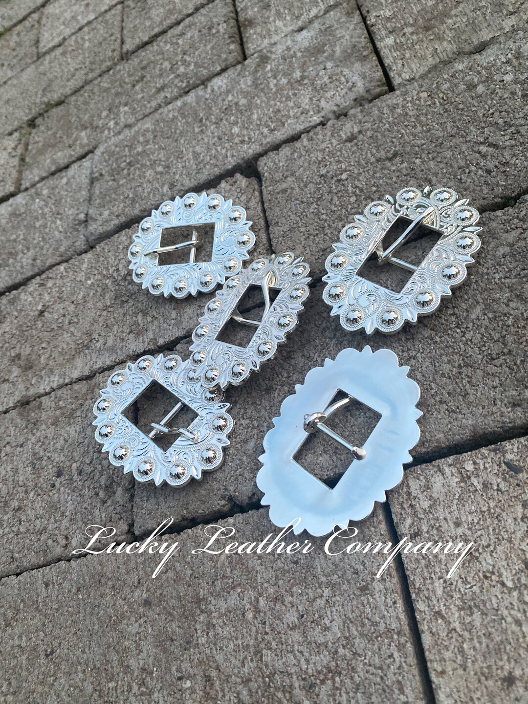 3/4" Bright Silver Berry Buckle, Cart Buckle, Tack Making Hardware ...