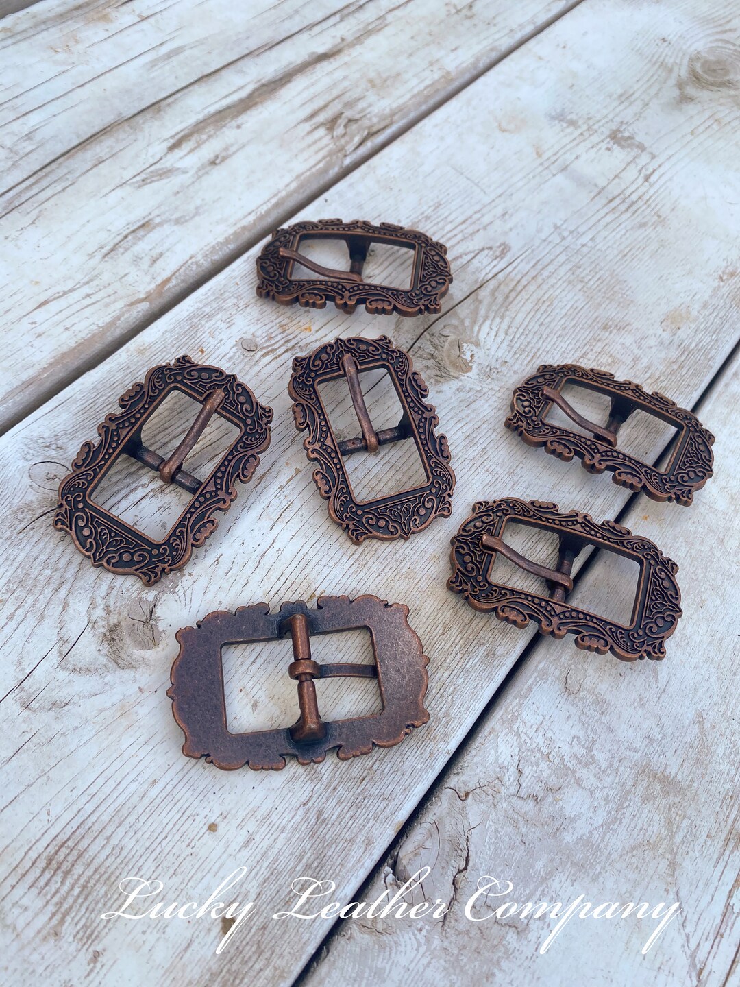 Antique Copper Buckle 3/4", Tack Making Hardware, Cart Buckle ...