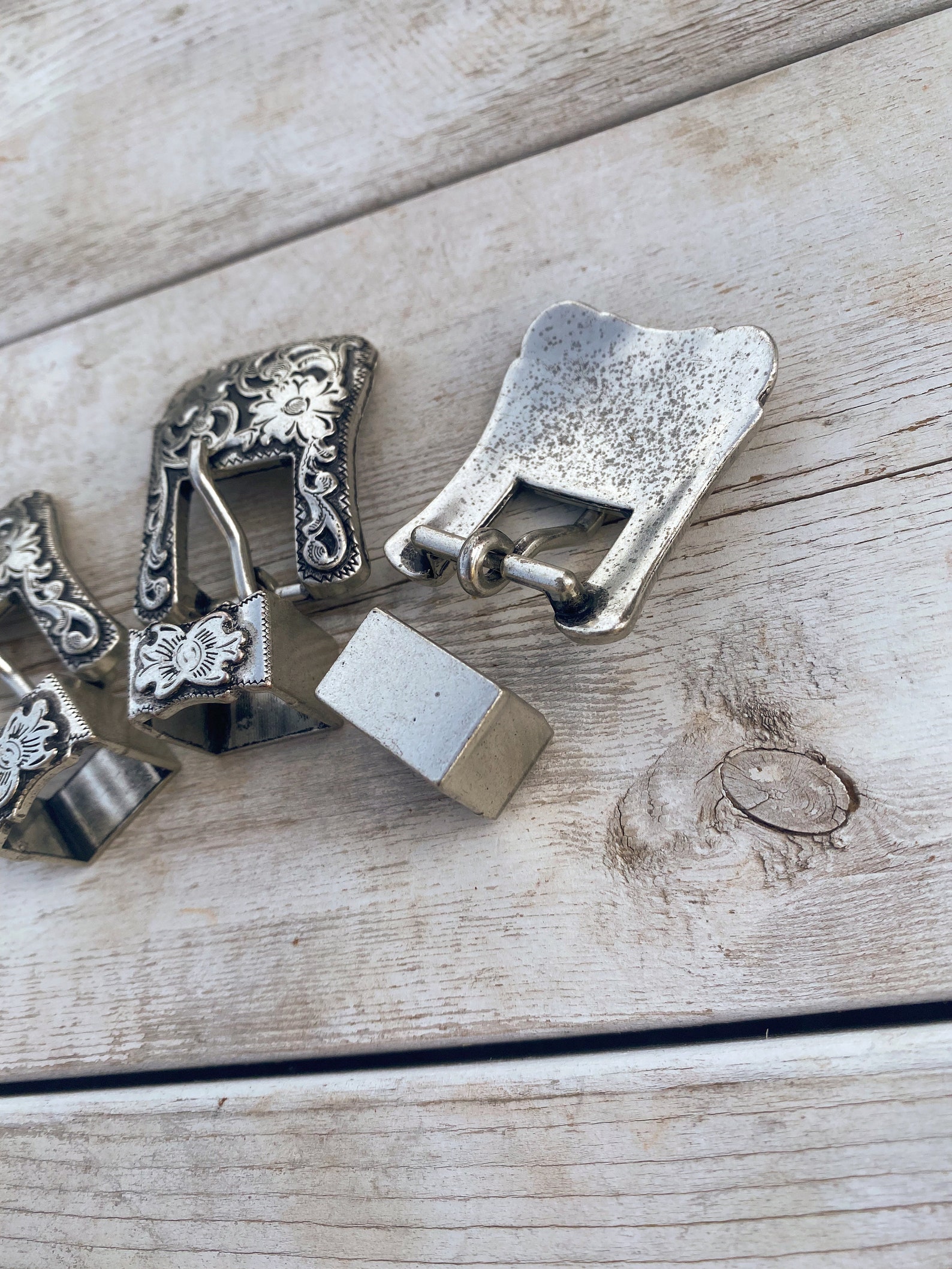 3/4 Antique Silver Buckle W Keeper, Tack Making Hardware, Headstall ...