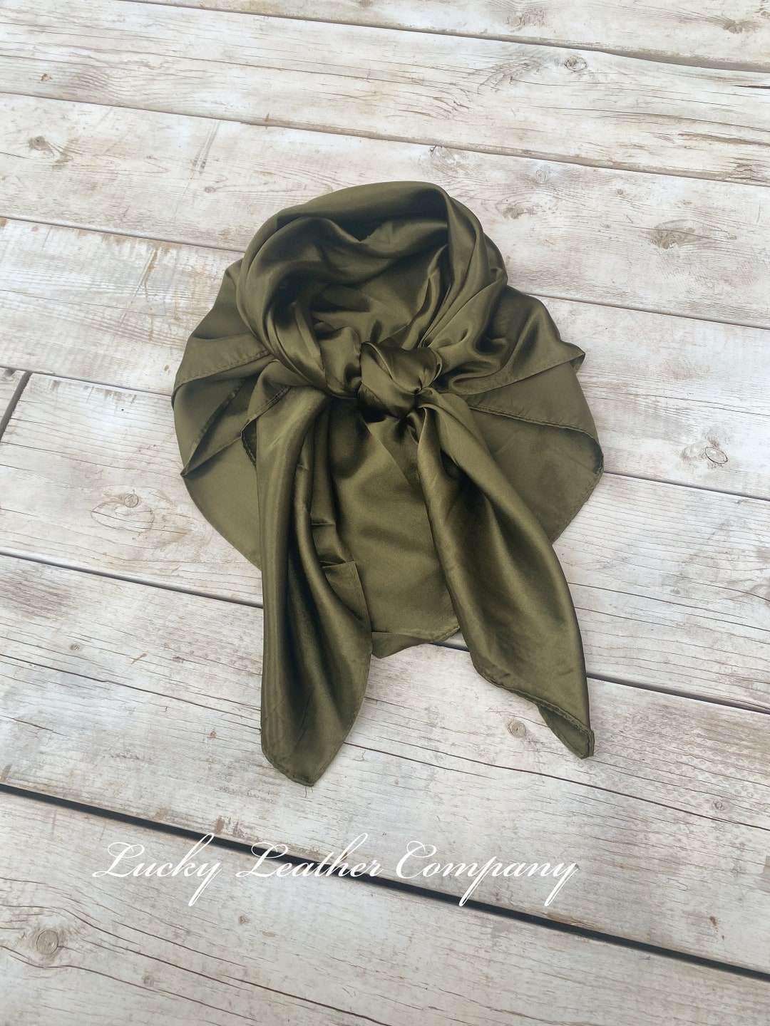 Wild Rag Olive, Cowboy Wild Rag, 35"x35", Cowboy Olive Scarf, Western ...