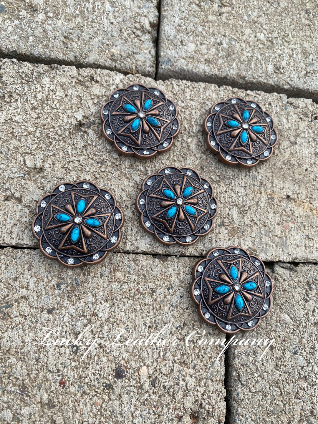 Antique Copper Round Concho, Western Concho, Replacement Concho ...