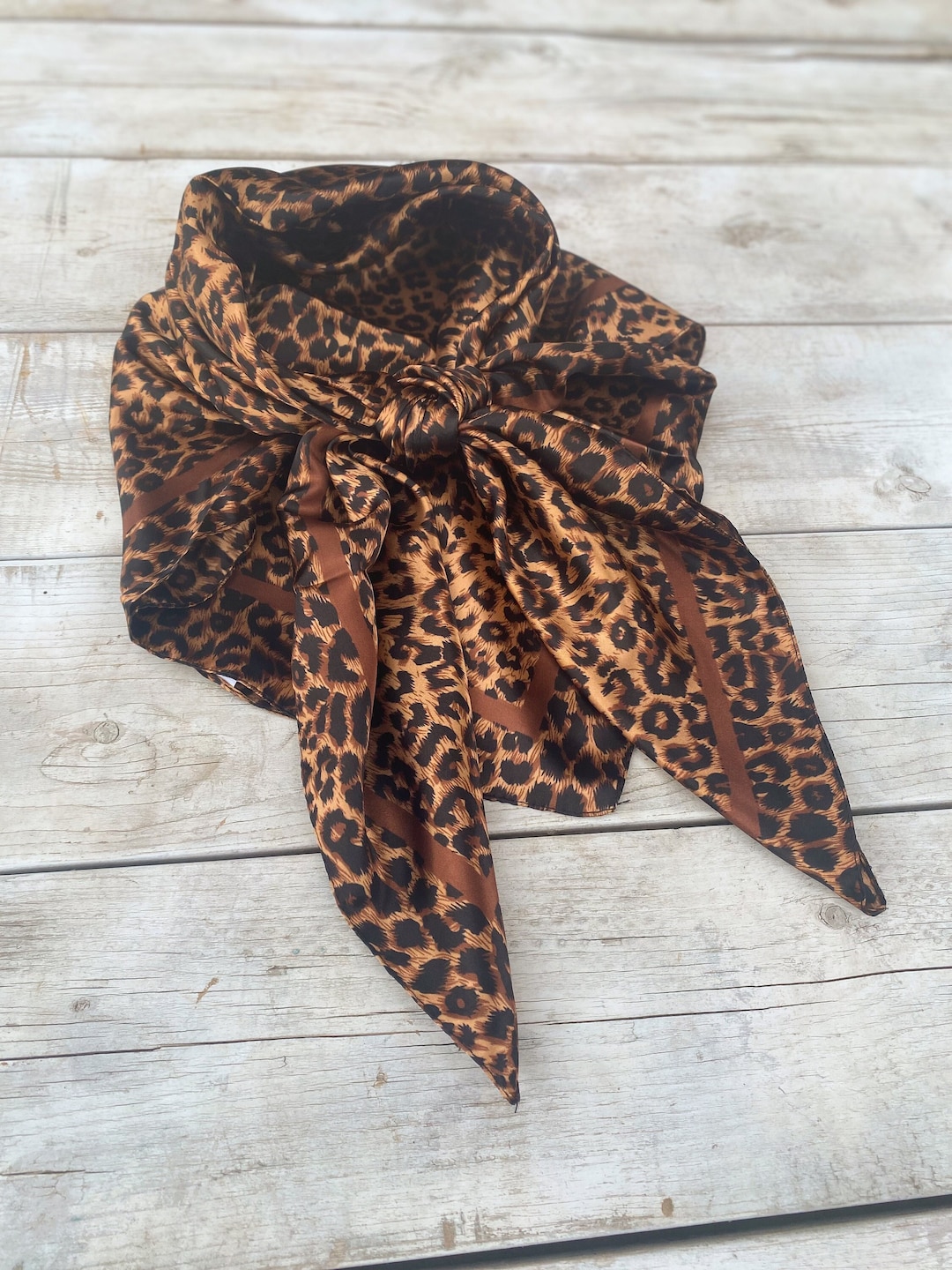 Wild Rag Cheetah, Western Scarf, 35"x 35", Cowboy Wild Rag, Western ...