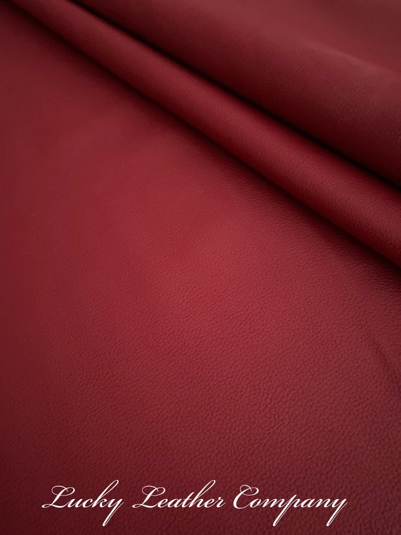 Ruby Red Pebble Grain Leather Crafting Leather Working - Etsy