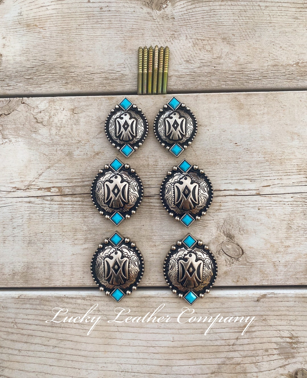 Thunderbird Saddle Set, Saddle Set, Replacement Conchos, Western Concho ...