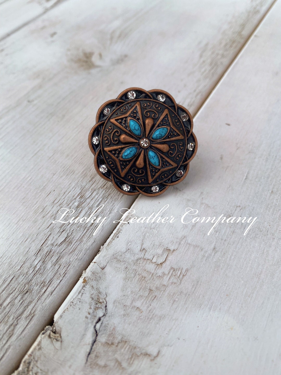 Wild Rag Slide Antique Copper Round, Concho Slide, Cowboy Rag Slide - Etsy