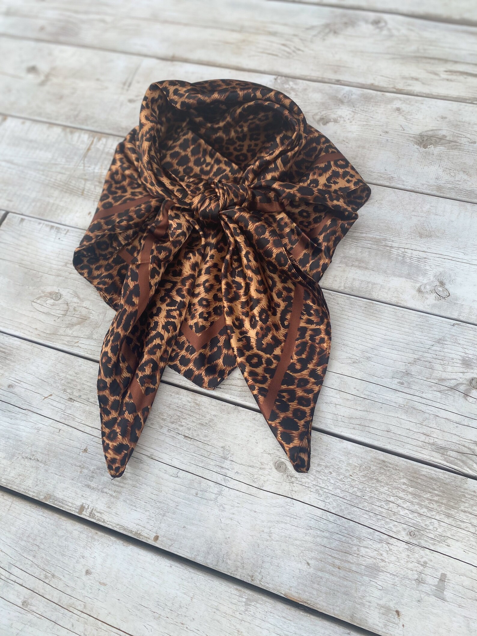 Wild Rag Cheetah, Western Scarf, 35"x 35", Cowboy Wild Rag, Western ...