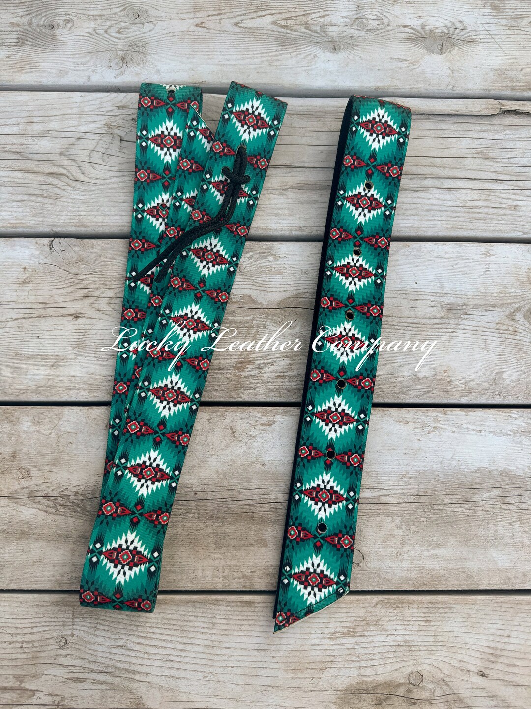 USA Made Turquoise Navajo Print off Billet Set, Western Tack, Saddle ...