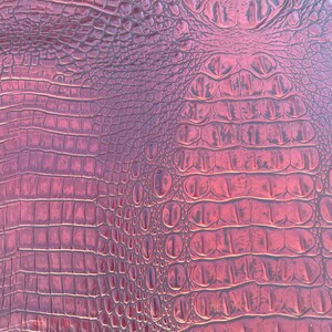 Red Wine Embossed Gator, Leather Sheets, Genuine Embossed Leather, Tack ...