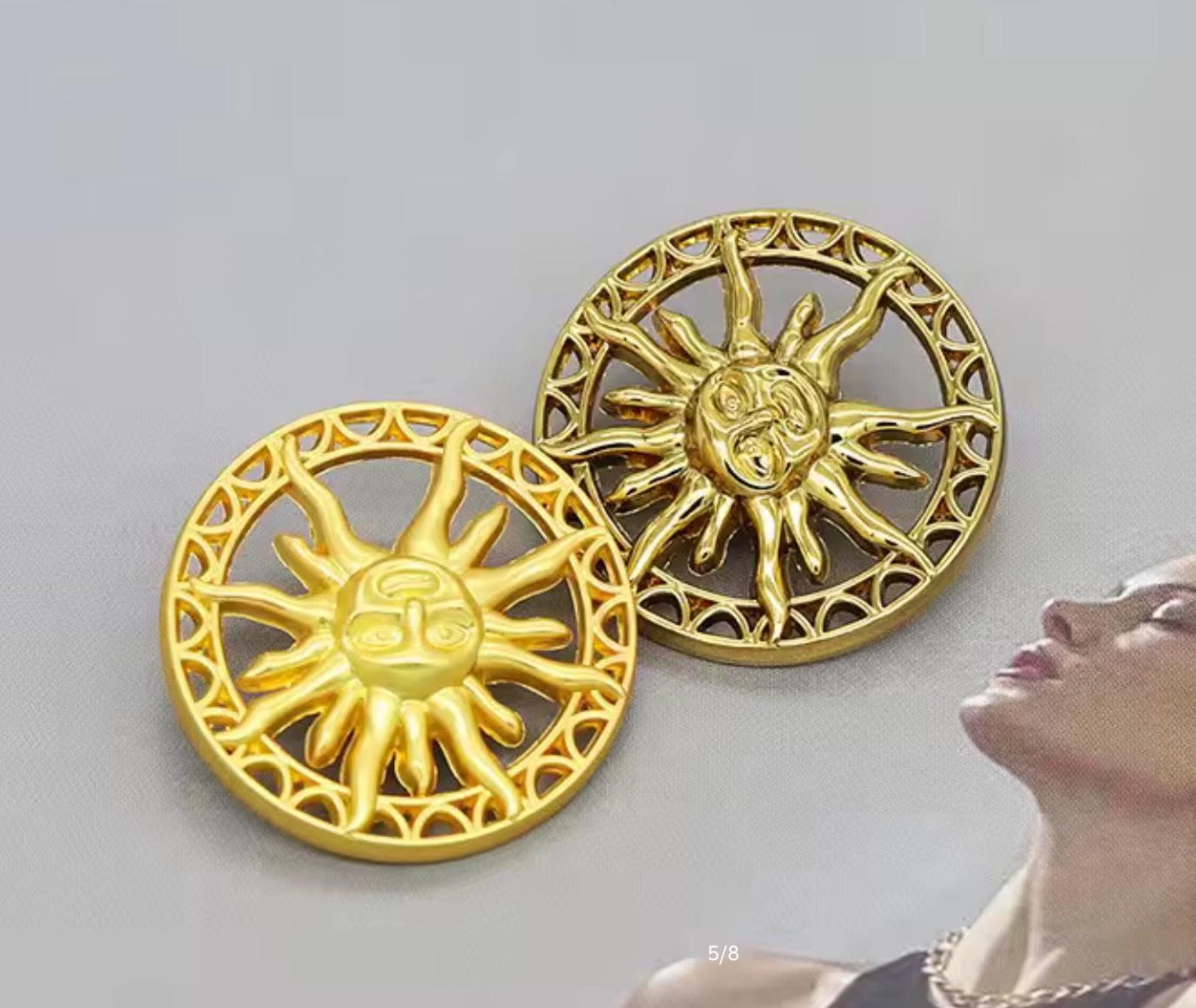 Gold Sun Metal Shank Buttons, Coat, Cardigan Sewing (10 Pcs) - Etsy