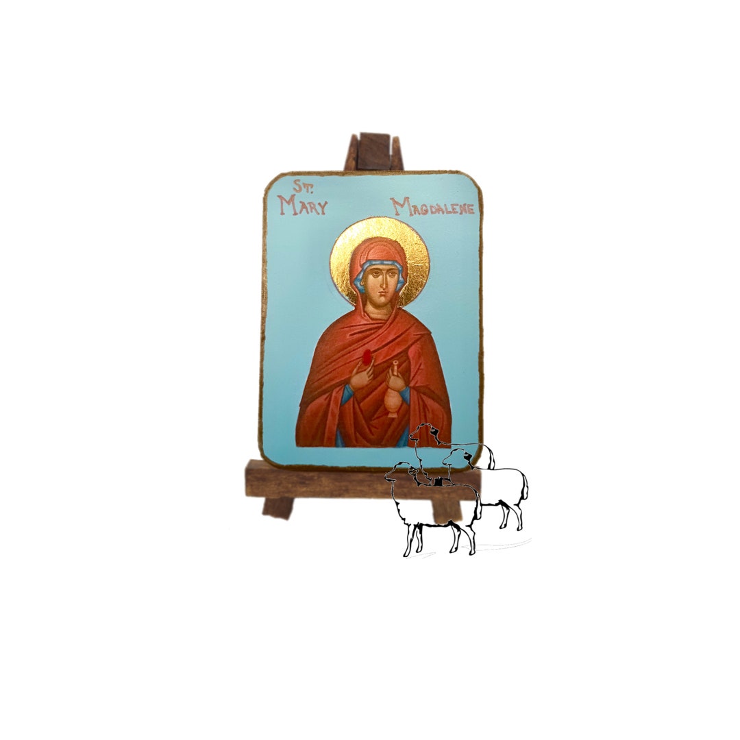 St. Mary Magdalene Icon, Patron Saints, Female Saints, Mini Icon ...