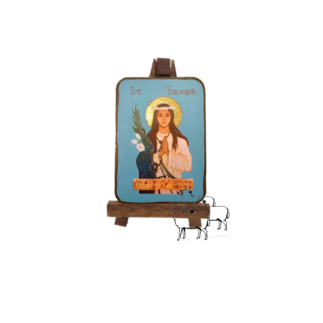 St. Philomena Icon, Patron Saints, Female Saints, Mini Icon, Catholic ...