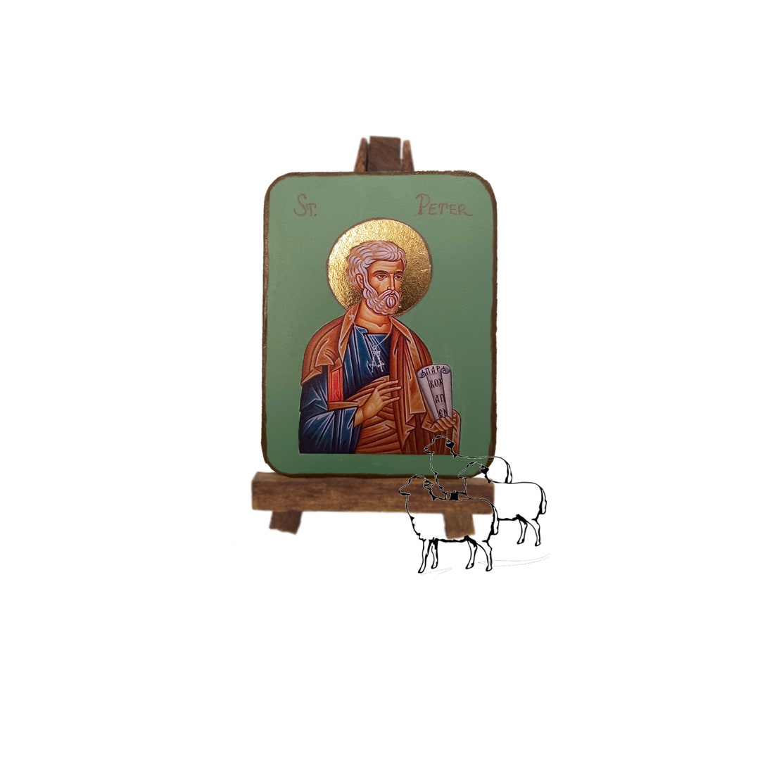 St. Peter Icon, Patron Saints, Male Saints, Mini Icon, Catholic ...