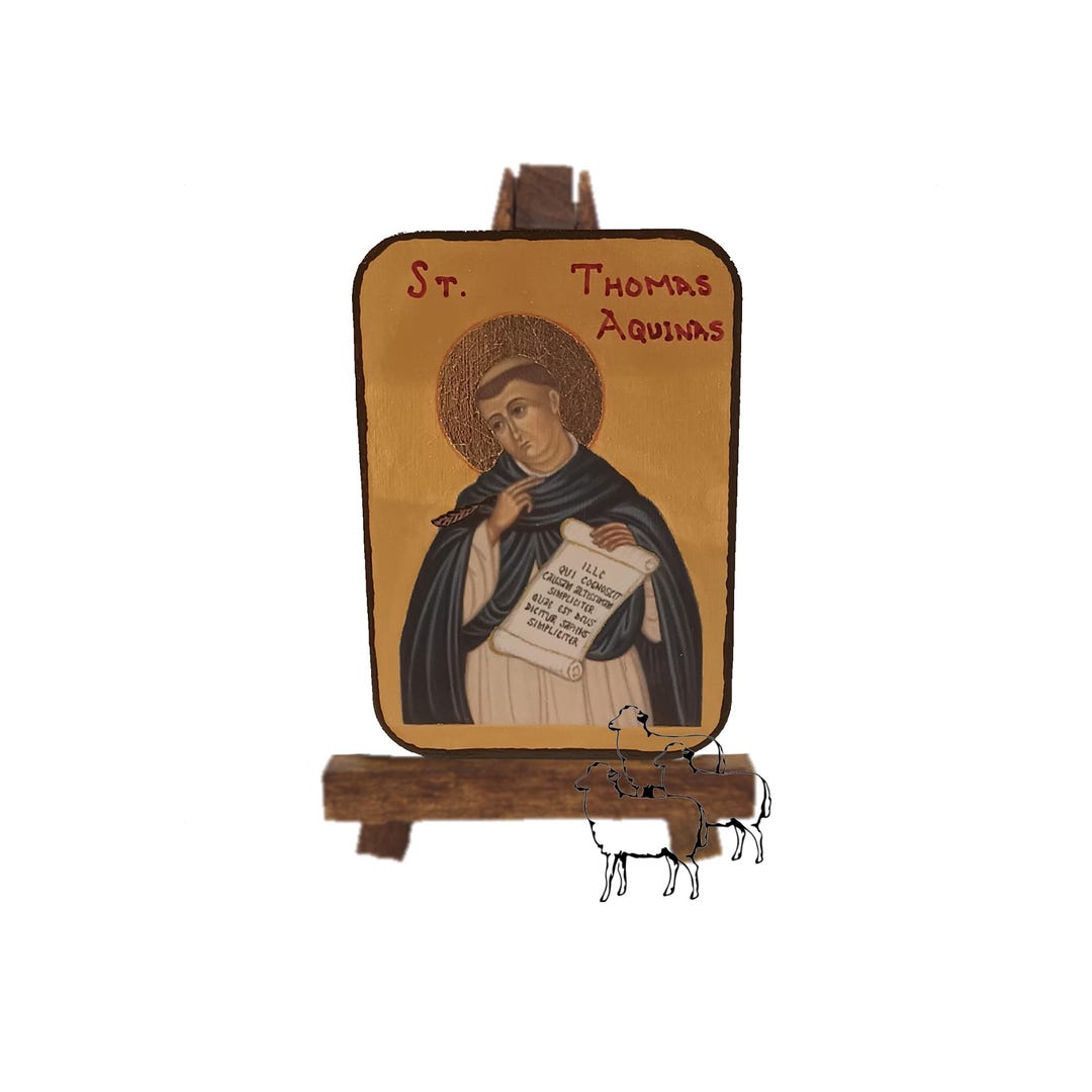 St. Thomas Aquinas Icon, Patron Saints, Male Saints, Mini Icon ...