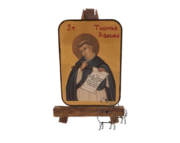 St. Thomas Aquinas Icon, Patron Saints, Male Saints, Mini Icon ...