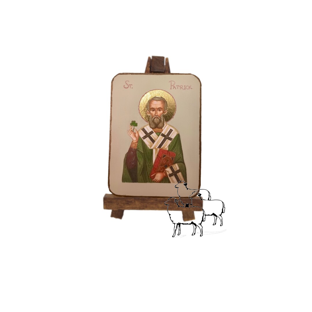 St. Patrick Icon, Patron Saints, Male Saints, Mini Icon, Catholic ...