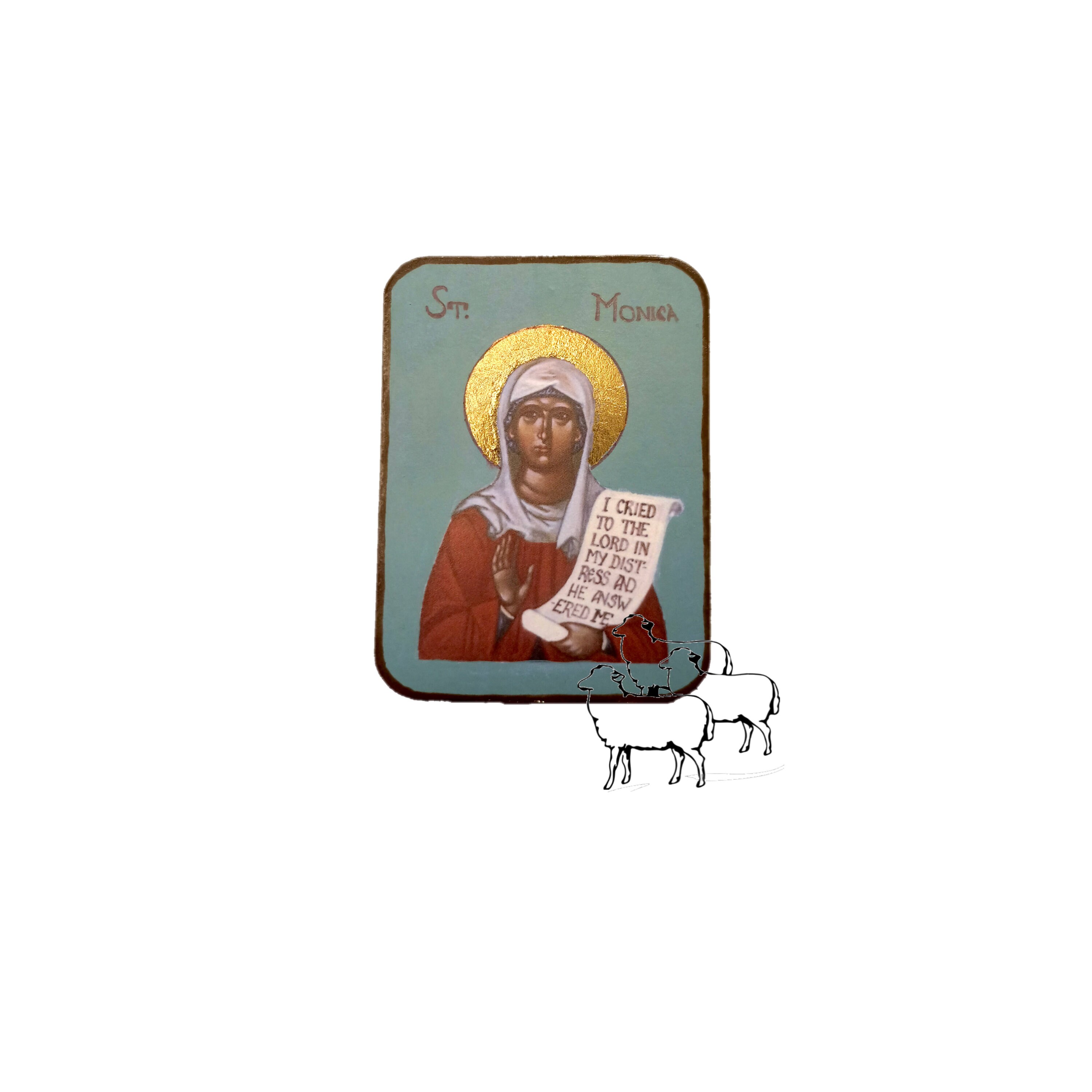 St. Monica Icon Patron Saints Female Saints Mini Icon - Etsy