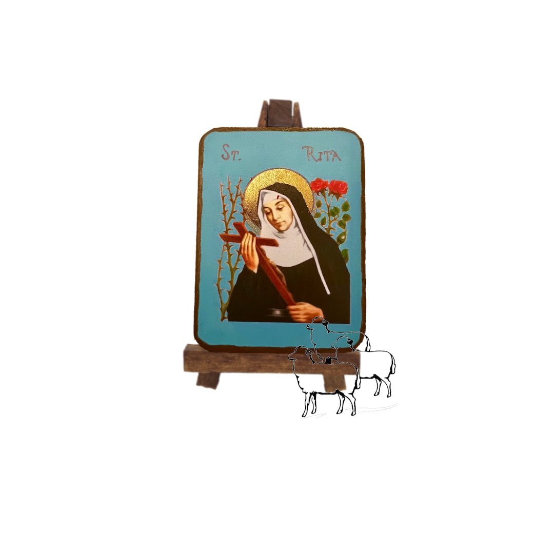 St. Rita of Cascia Icon, Patron Saints, Female Saints, Mini Icon ...