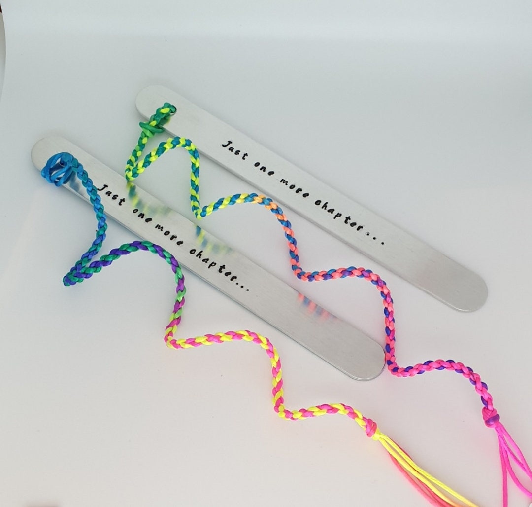 Aluminium Bookmark With Satin Rattail Braid. - Etsy