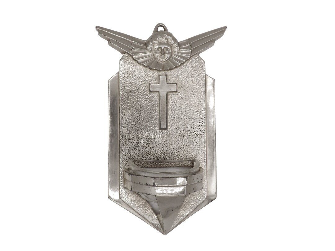 Antique Silvery Metal Stoup - Etsy