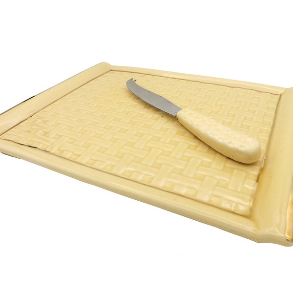 Antique Ceramic Cheese Plate - Etsy