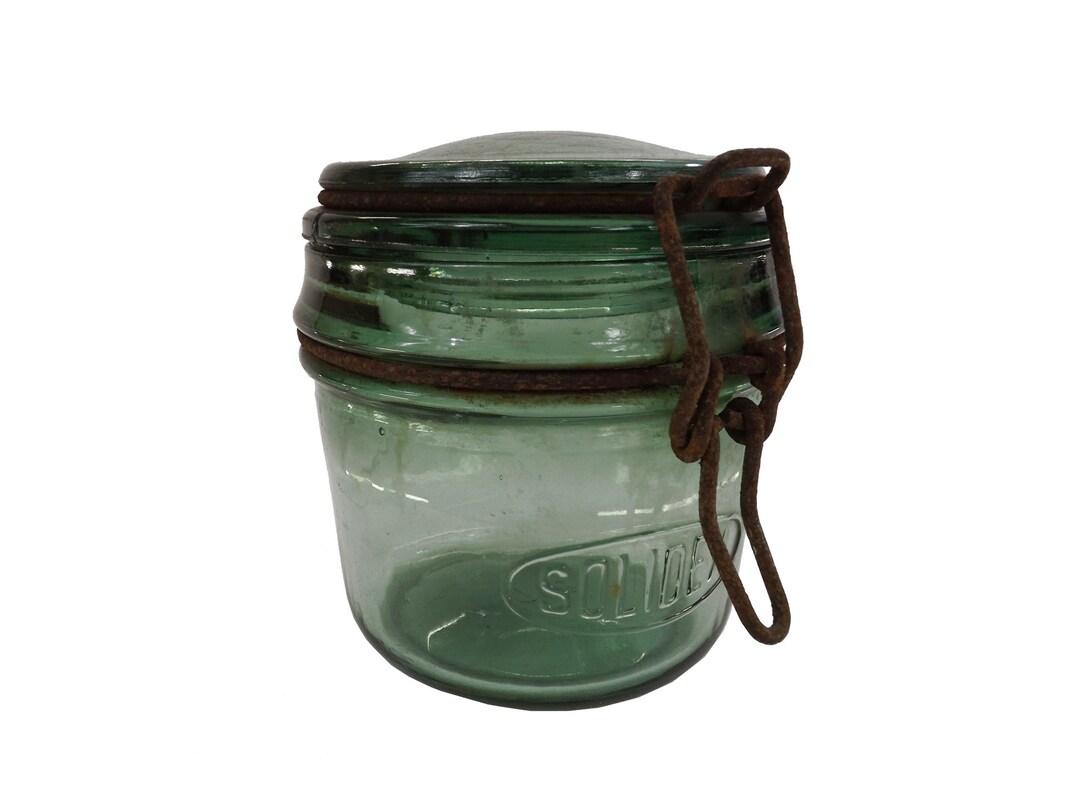 Solidex Brand Glass Jar - Antique Glass Jar - Etsy