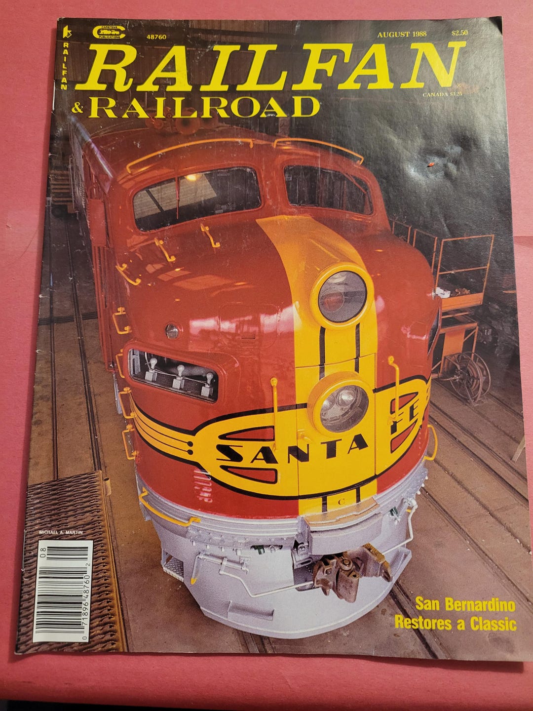 Railfan & Railroad Magazine, August 1988 - Etsy