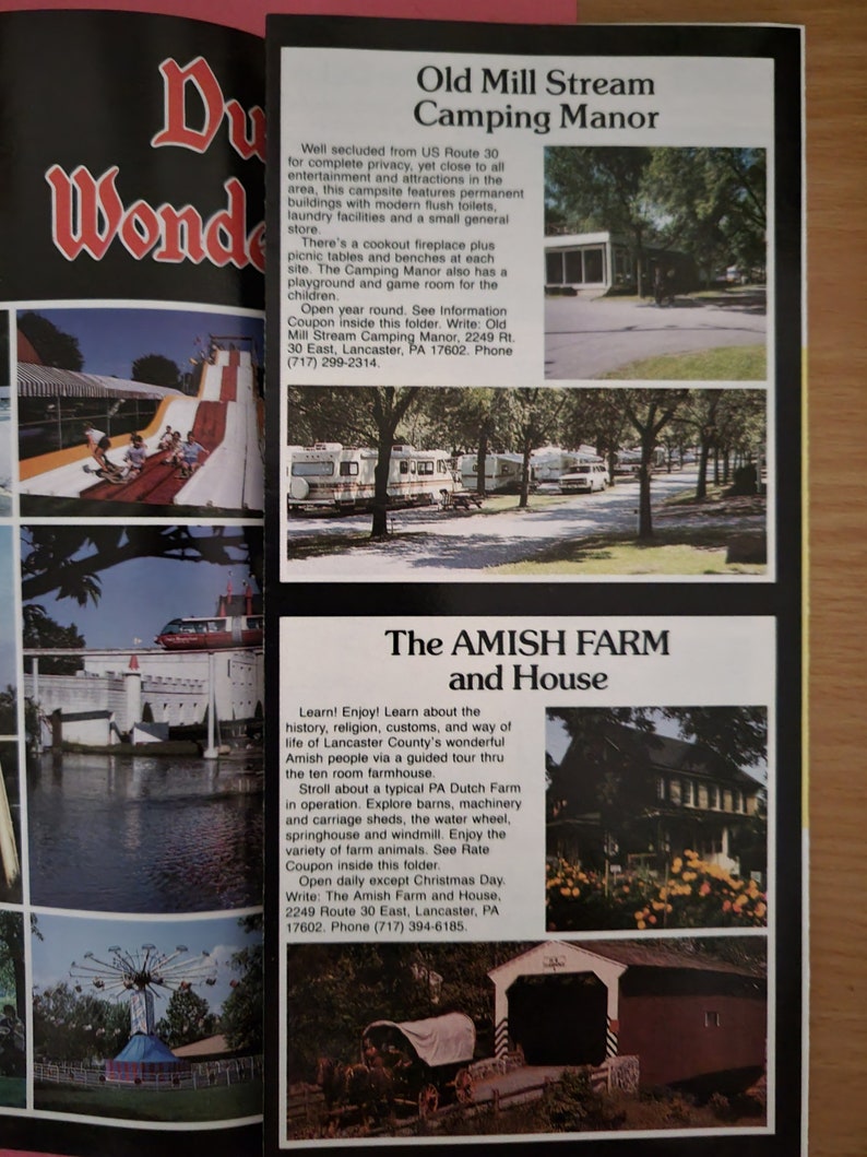Dutch Wonderland, Lancaster, Pa., Torist Brochure - Etsy