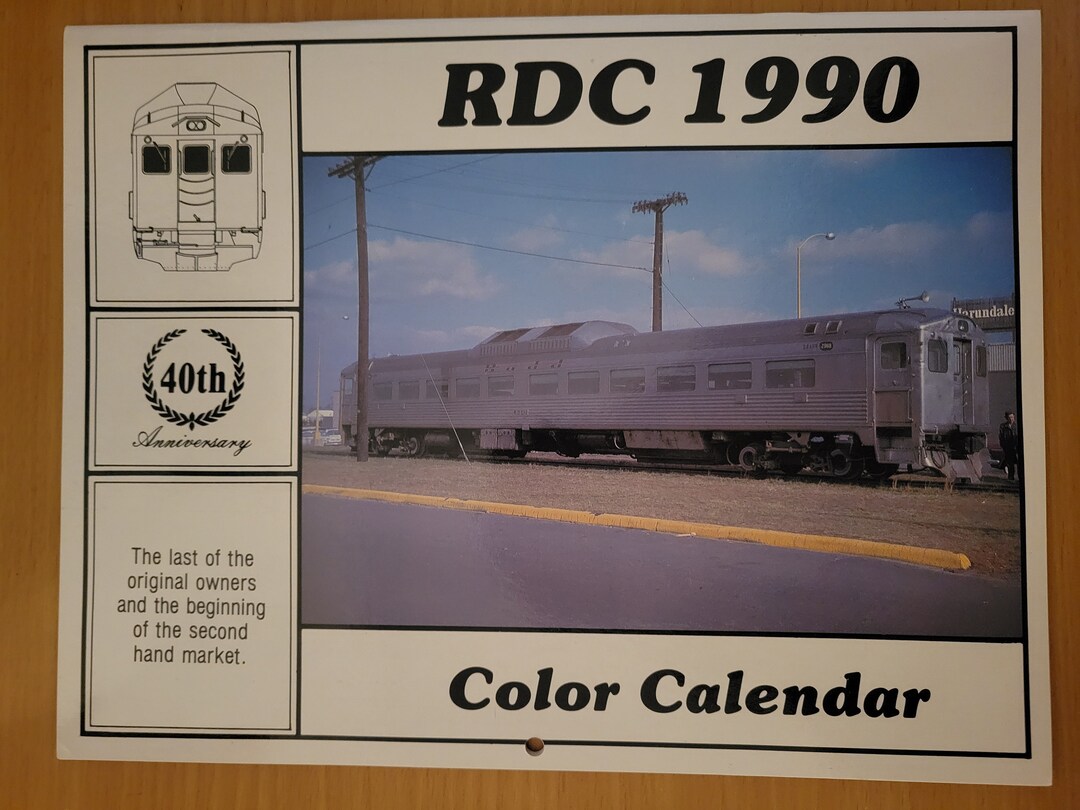 RDC Railroad Calander From 1990 - Etsy