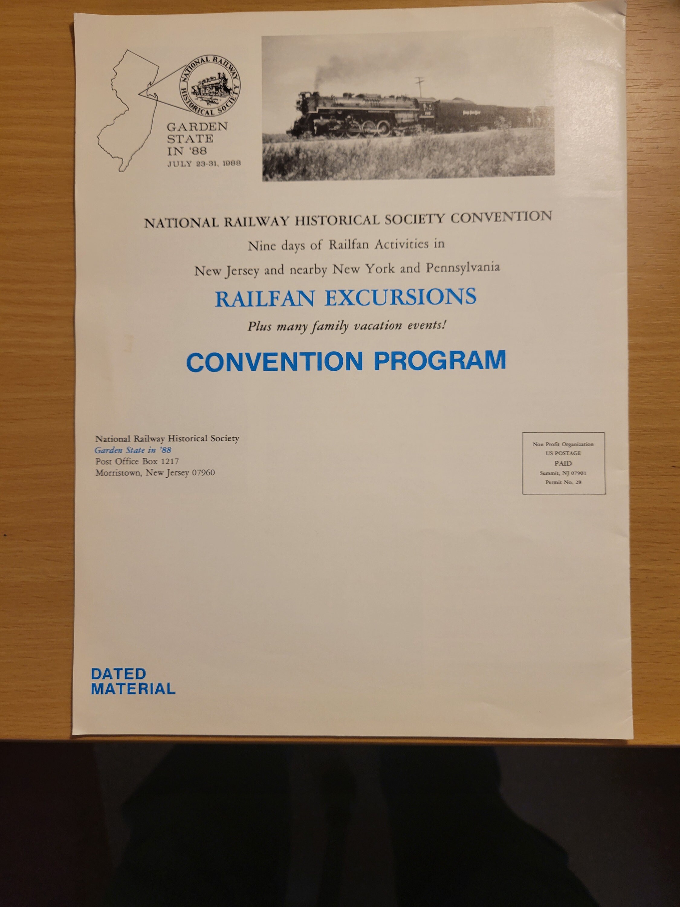 NRHS Annual Convention Brochure Forjuly 1988 - Etsy