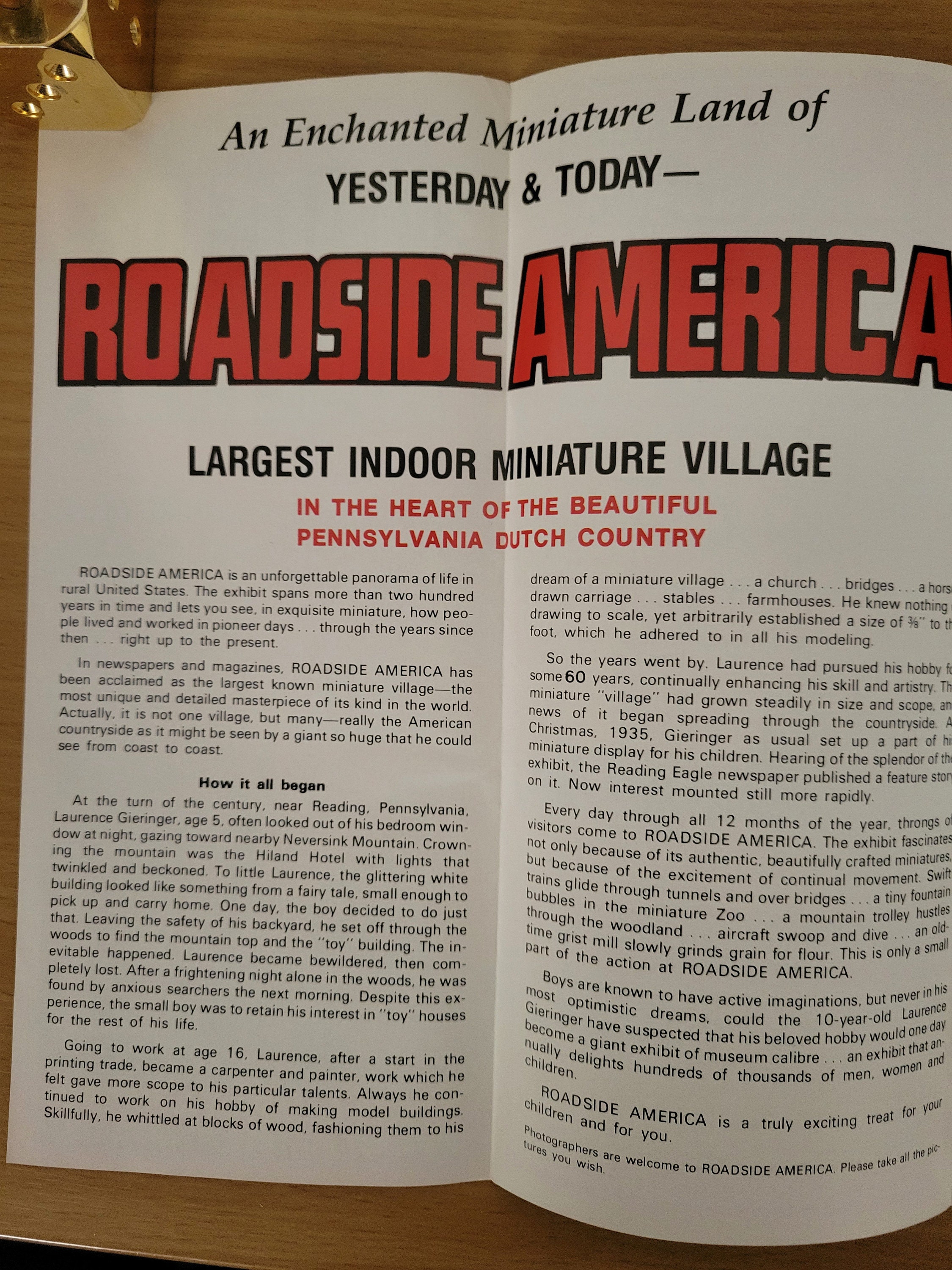 The Original Roadside Village Brochure - Etsy