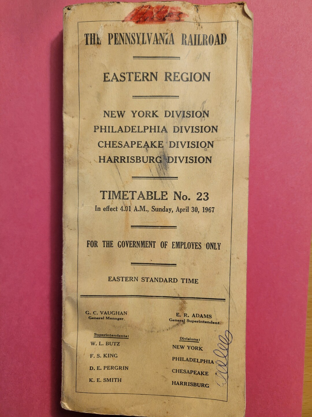 The Pennsylvania Railroad Timetable Number 23 From 1967 - Etsy
