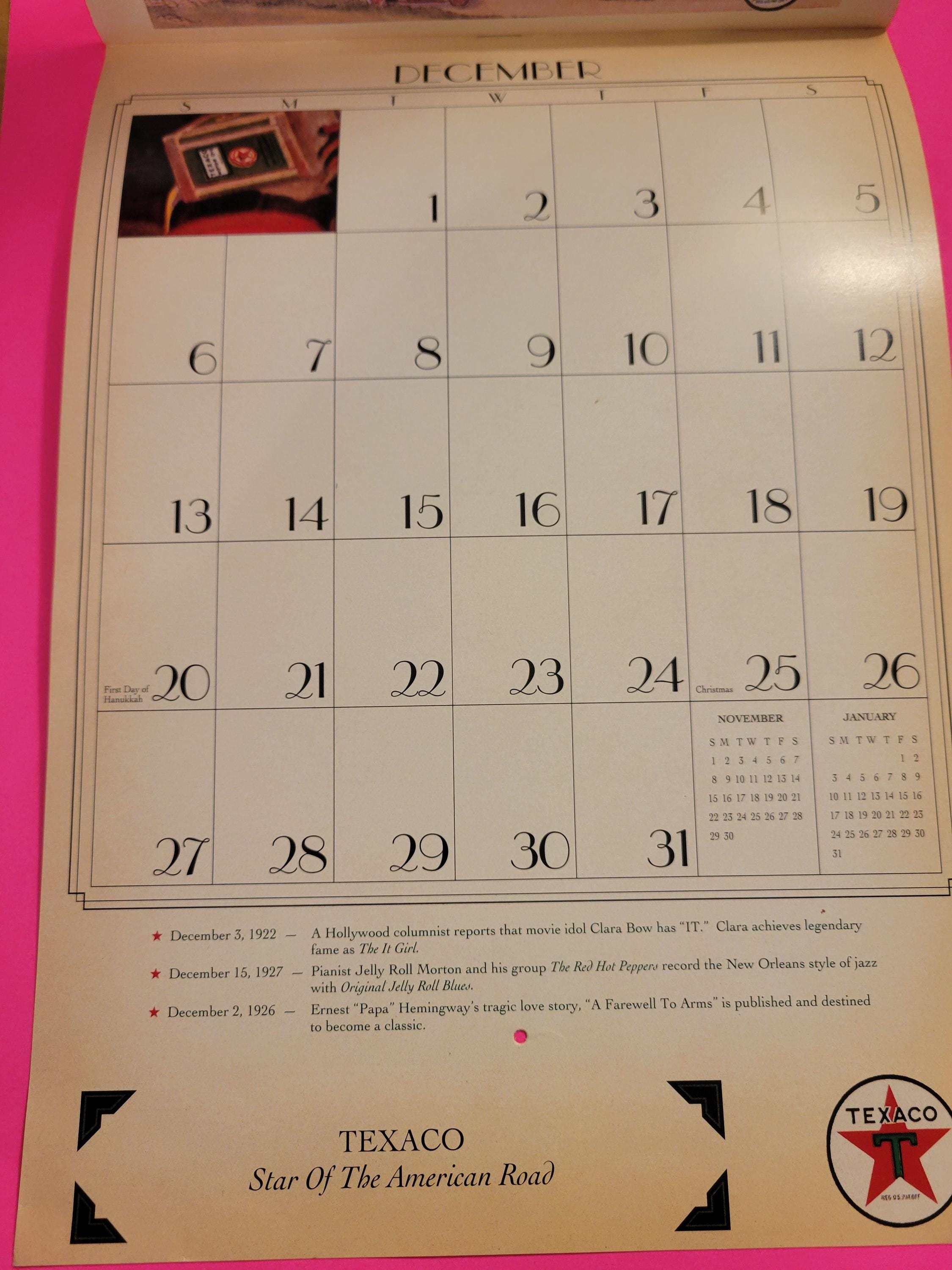 1992 Texico Calendar - Etsy