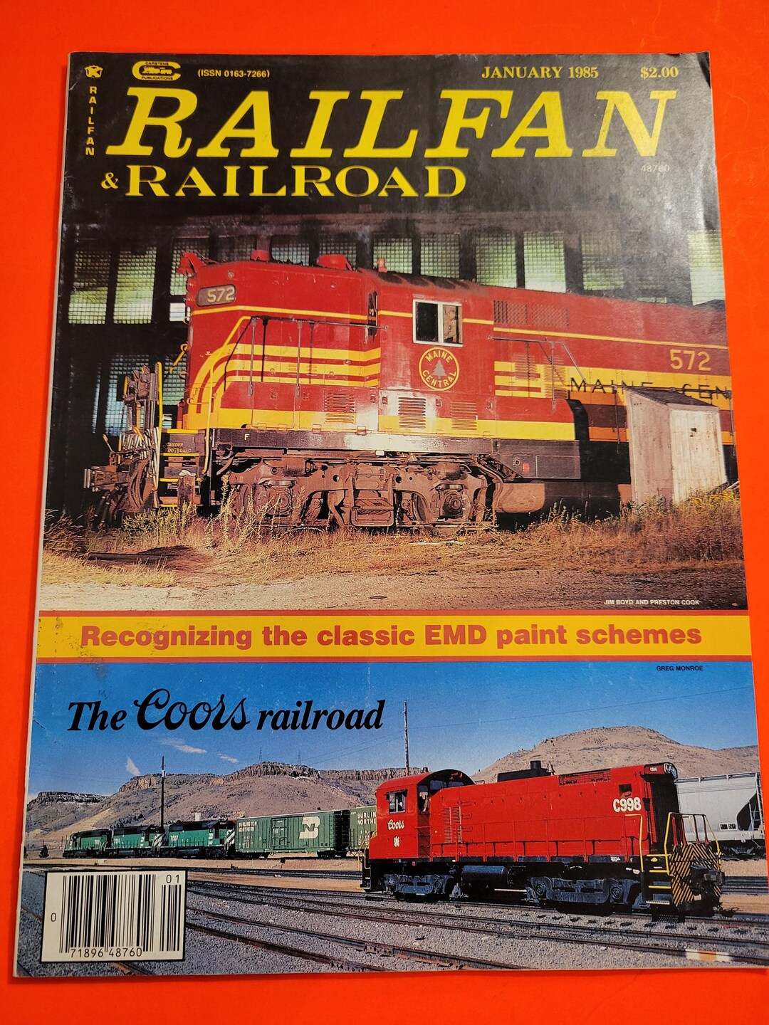 Railfan &railroad Magazine January 1985 - Etsy