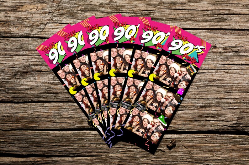 Corporate Photo Booth Template | 90's Party Themed Photobooth | Fun ...