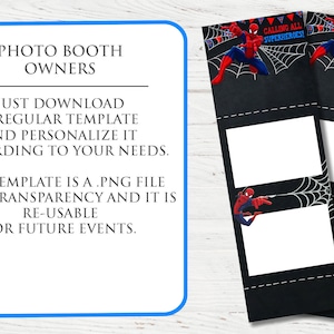 Spider-man | Photo Booth Template | Birthday Custom Photo Booth ...